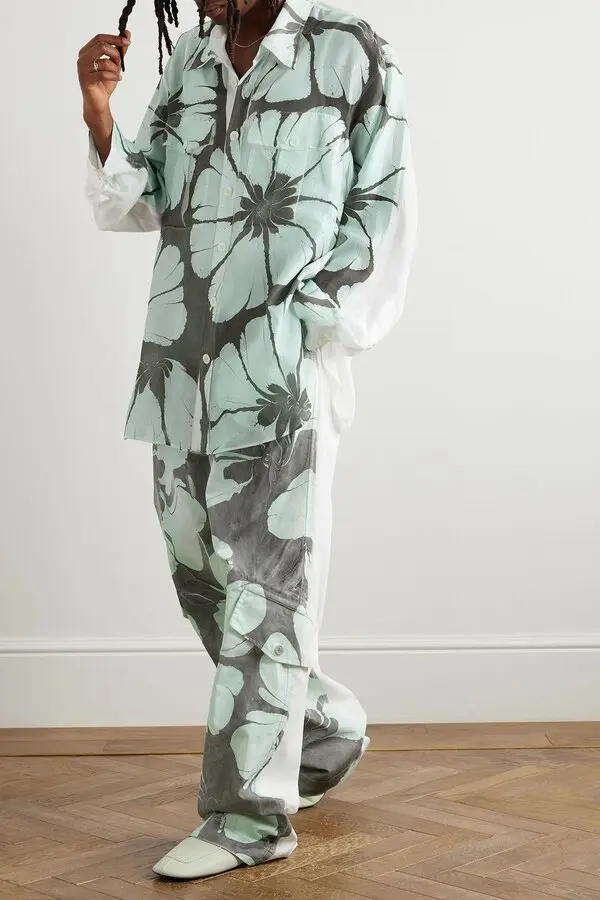 Dries Van Noten Floralprint Silktwill Shirt