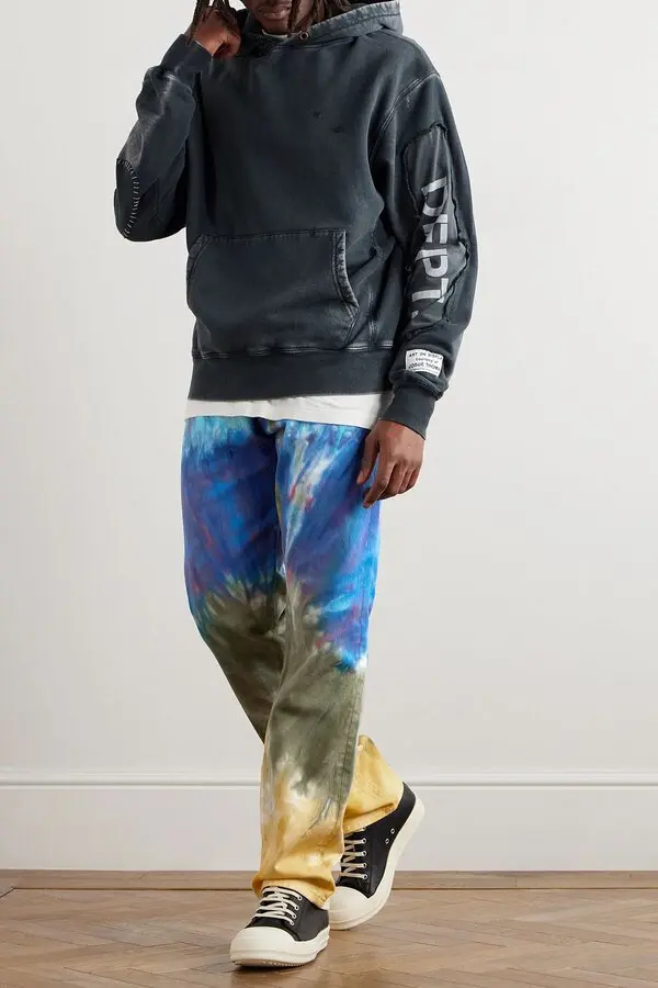 GALLERY DEPT. Marley Straight Leg Distressed Tie-dye Jeans