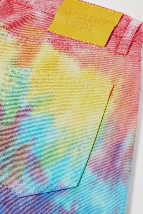 GALLERY DEPT. Marley Straight Leg Distressed Tie-dye Jeans
