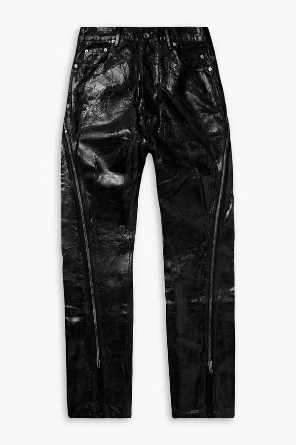 Rick Owens Bolan Banana Slim Fit Flared Jeans - Black