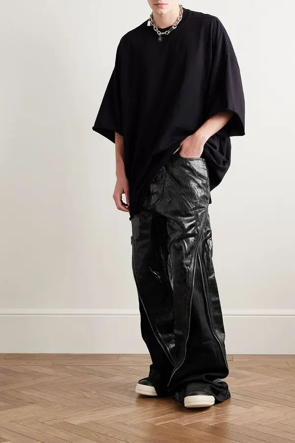 Rick Owens Bolan Banana Slim Fit Flared Jeans - Black