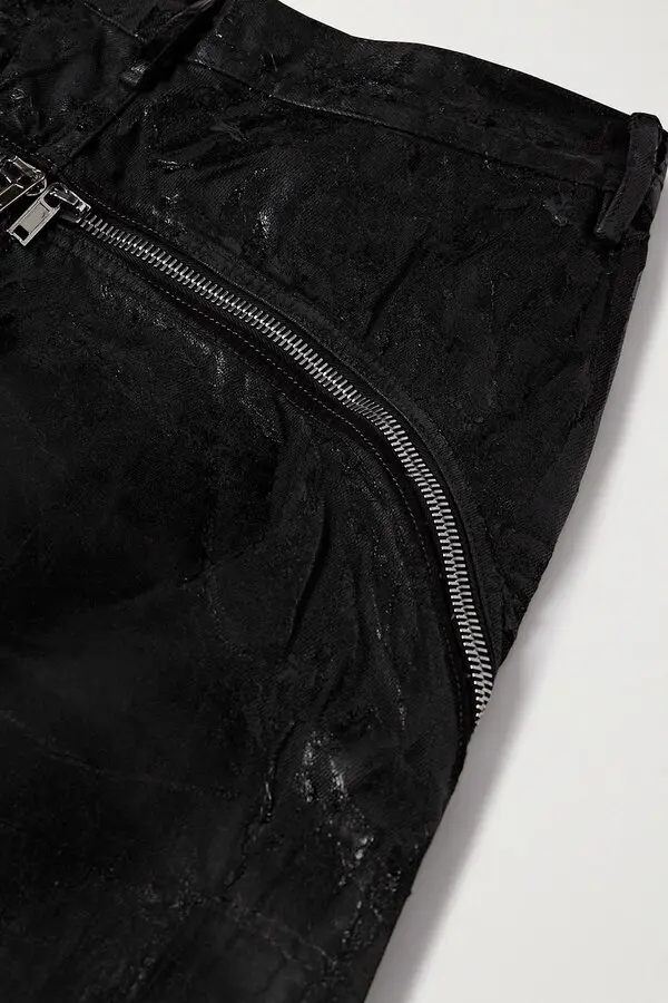 Rick Owens Bolan Banana Slim Fit Flared Jeans - Black