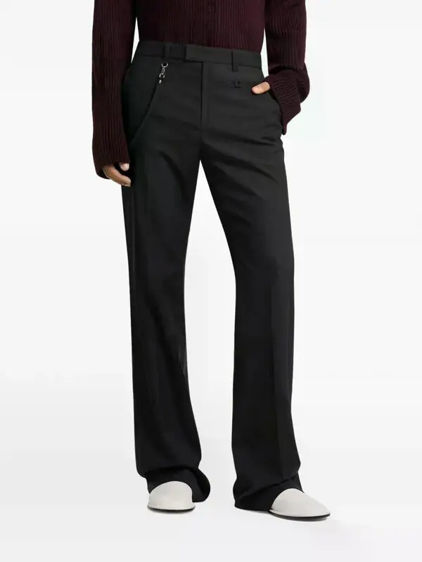 COURREGES Logo Patch Trousers - Black