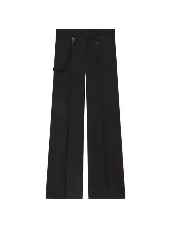 COURREGES Logo Patch Trousers - Black