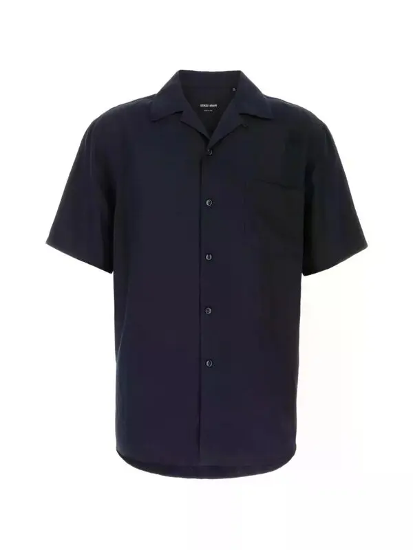 Giorgio Armani Short-sleeved Camp-collar Shirt
