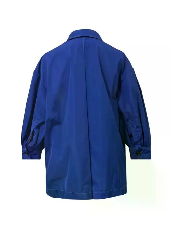 Marni Logo Embroidered Windbreaker Jacket - Blue