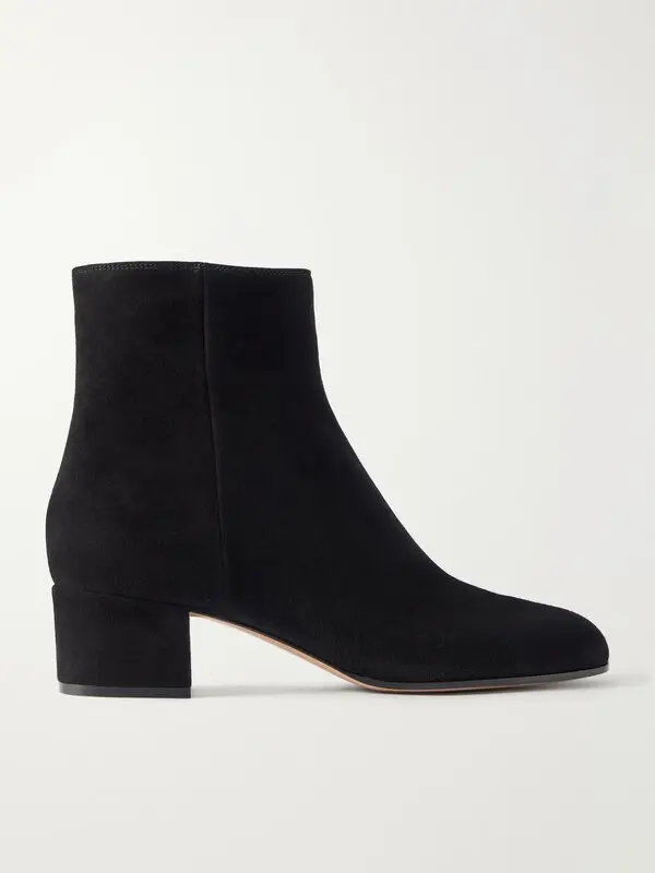 GIANVITO ROSSI Joelle 45 Suede Ankle Boots - Black