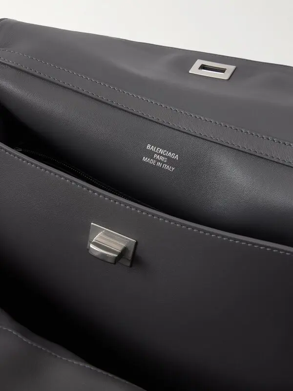 Balenciaga Rodeo Medium Leather Shoulder Bag - Gray