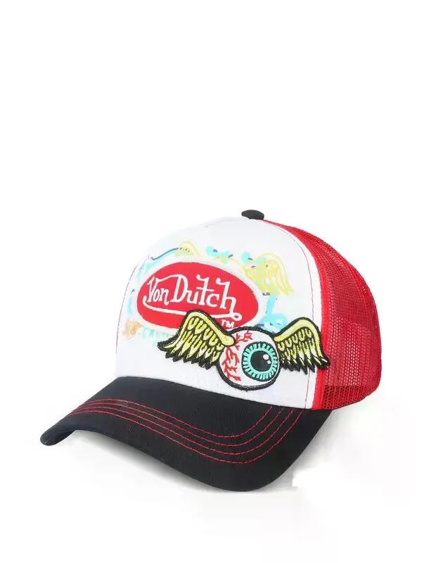 VON DUTCH Embroidered Mesh-panel Cap - Black