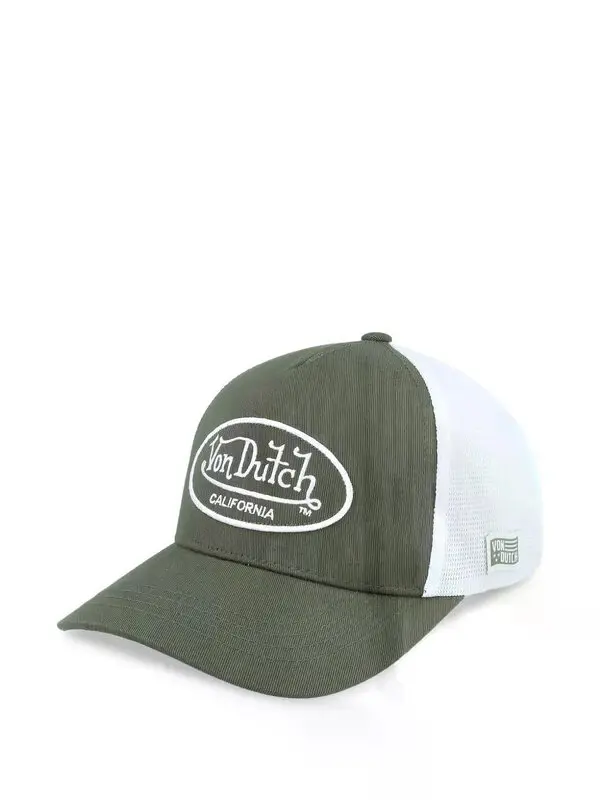 VON DUTCH Logo Patch Mesh Panel Baseball Cap - Green