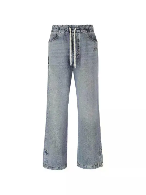 Amiri Drawstring Wide-leg Jeans - Blue
