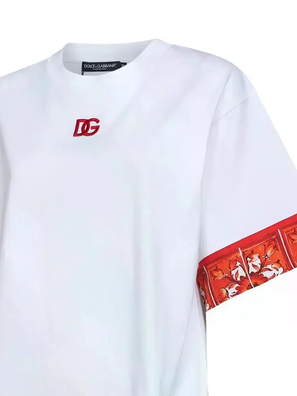 Dolce & Gabbana Dg Logo Embroidered T-shirt