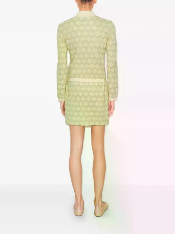Tory Burch Logo-pattern Terry-cotton Cardigan