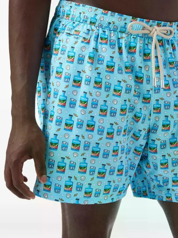 MC2 SAINT BARTH Portofino Print Swim Shorts - Blue