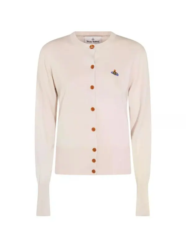 VIVIENNE WESTWOOD Bea Orb-embroidered Cardigan - Neutrals