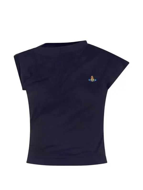 VIVIENNE WESTWOOD Gathered T-shirt - Blue