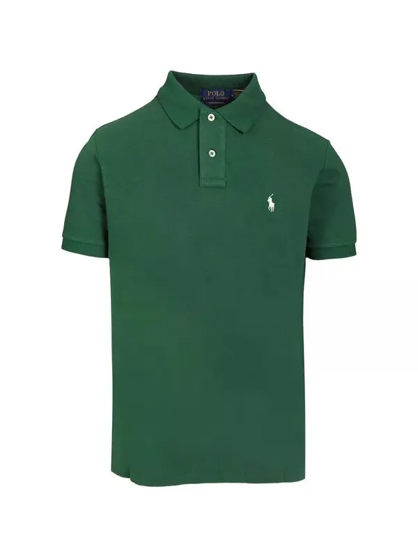 Polo Ralph Lauren Embroidered-logo Mesh Polo Shirt - Green