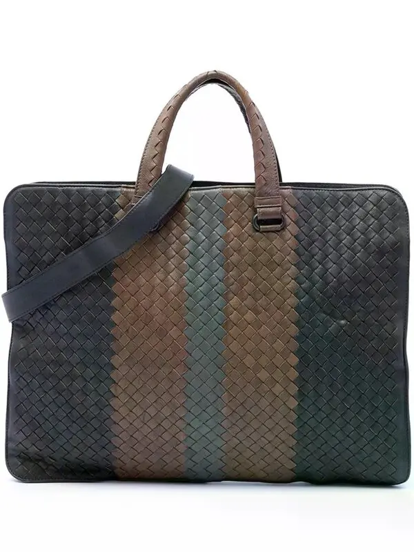 Bottega Veneta Nappa Intrecciato Club Fume Briefcase - Black