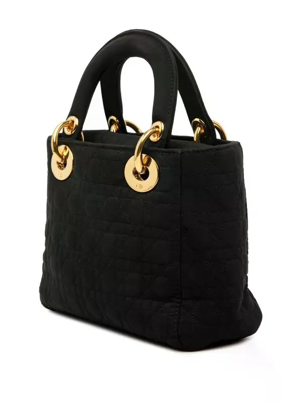 Dior 1997 Mini Nylon Cannage Lady Satchel