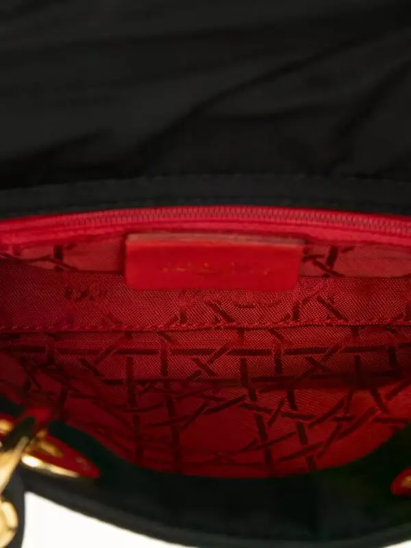 Dior 1997 Mini Nylon Cannage Lady Satchel