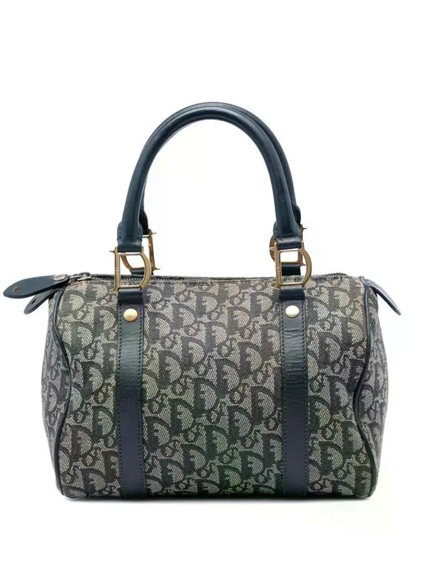 Dior Diorissimo Trotter Canvas Boston Bag - Blue
