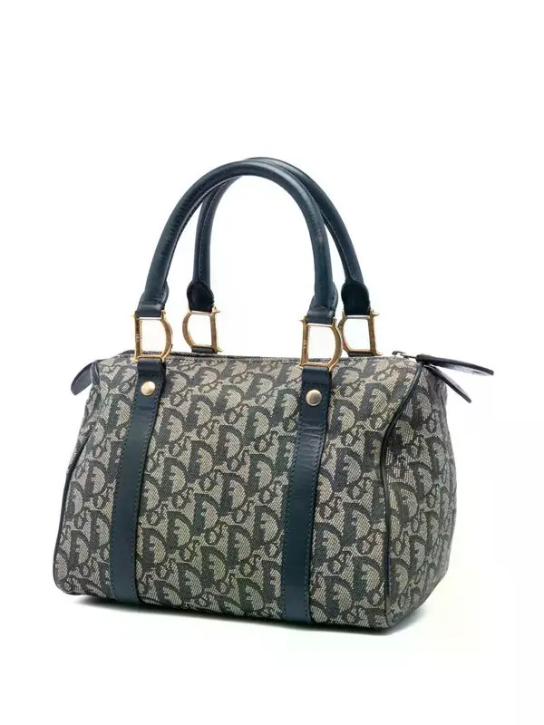 Dior Diorissimo Trotter Canvas Boston Bag - Blue