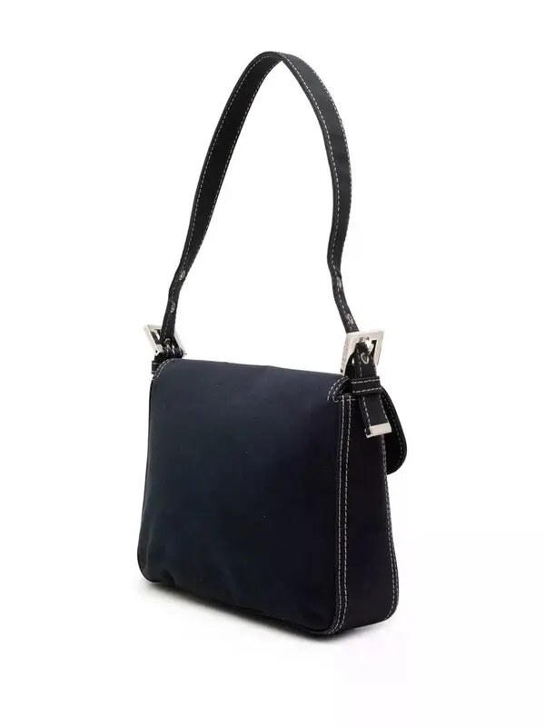 Fendi Ff Marble Canvas Shoulder Bag - Blue