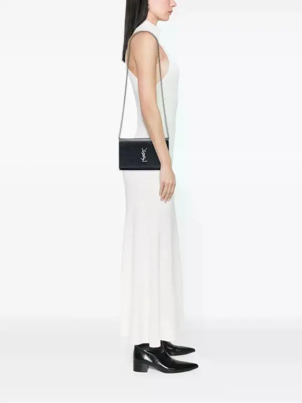 Saint Laurent Calfskin Monogram Star Kate Wallet On Chain Crossbody Bag
