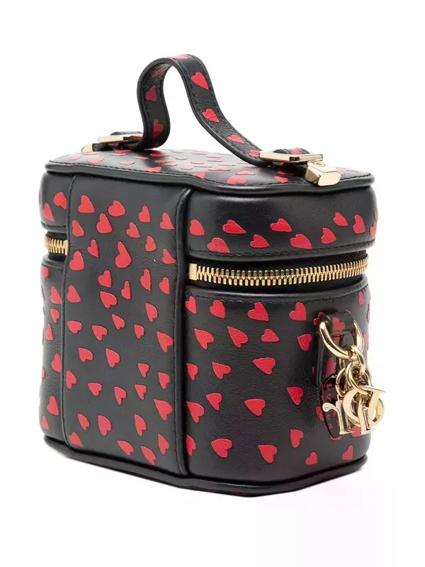 Dior Lambskin Heart Print Lady Case Vanity Bag