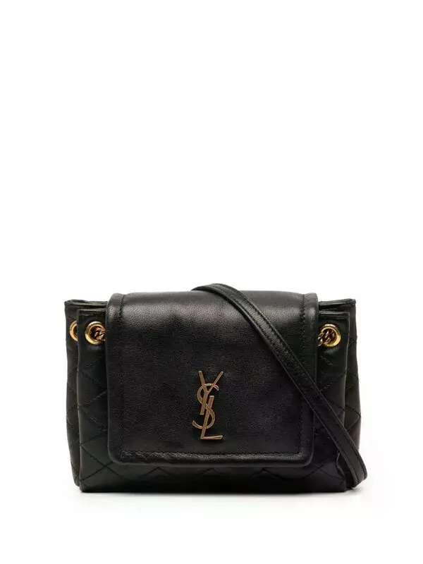 Saint Laurent Mini Quilted Lambskin Nolita Bag - Black