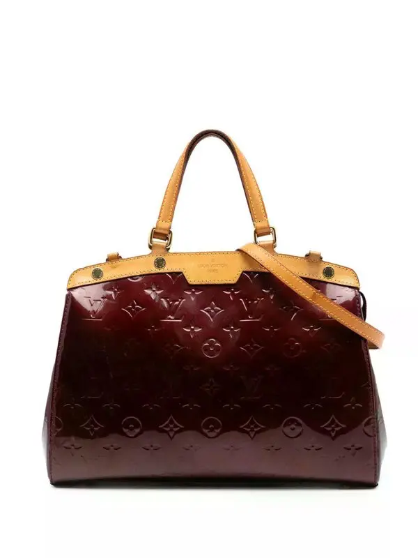 LOUIS VUITTON Monogram Vernis Brea Mm Satchel - Red