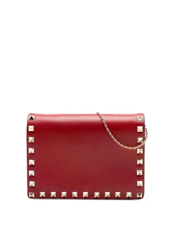 Valentino Garavani Rockstud Chain Pouch Crossbody Bag - Red