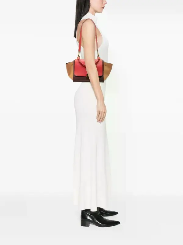 Celine Tricolor Leather Trapeze Satchel
