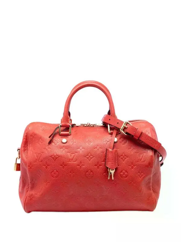LOUIS VUITTON Monogram Empreinte Speedy Bandouliere 30 Boston Bag