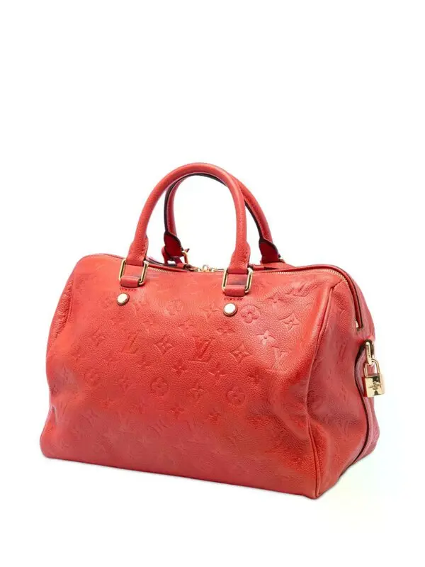 LOUIS VUITTON Monogram Empreinte Speedy Bandouliere 30 Boston Bag