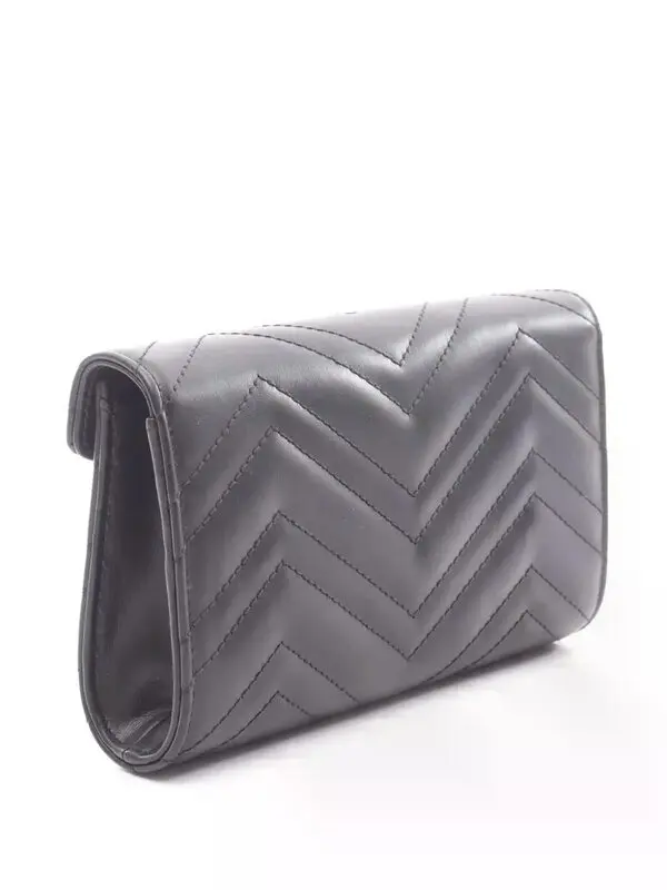 Gucci Gg Marmont Matelassé Leather Wallet On Chain Crossbody Bag
