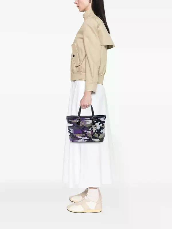 Dior Anselm Reyle Mini Canvas Camouflage Shopping Tote Bag