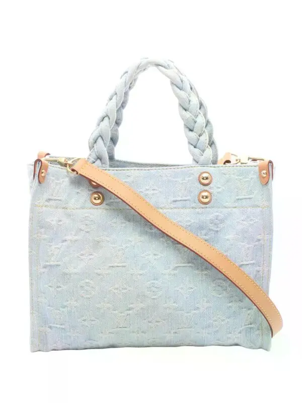 LOUIS VUITTON Monogram Denim Let Go Pm Satchel - Blue