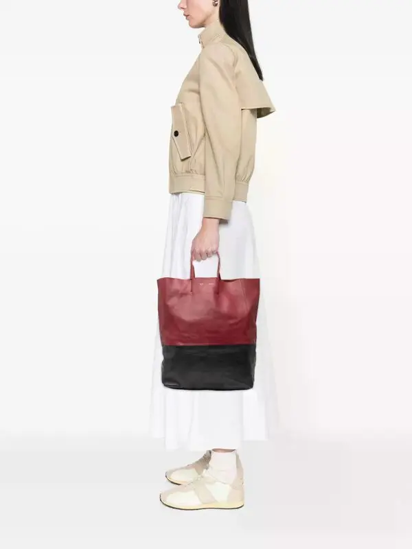 Celine 2012 Bicolor Lambskin Vertical Cabas Tote Bag