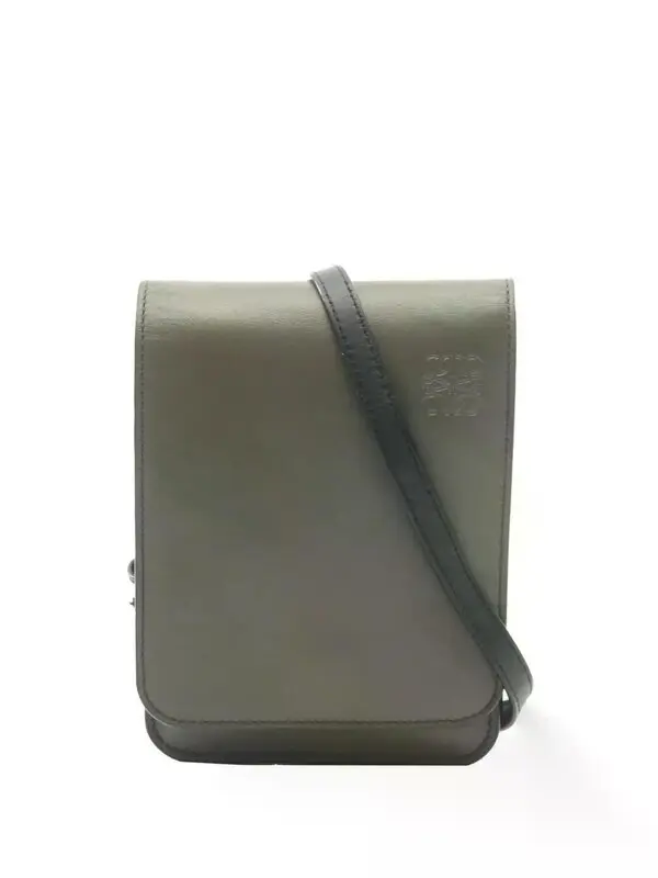 Loewe Leather Gusset Phone Holder Crossbody Bag - Brown