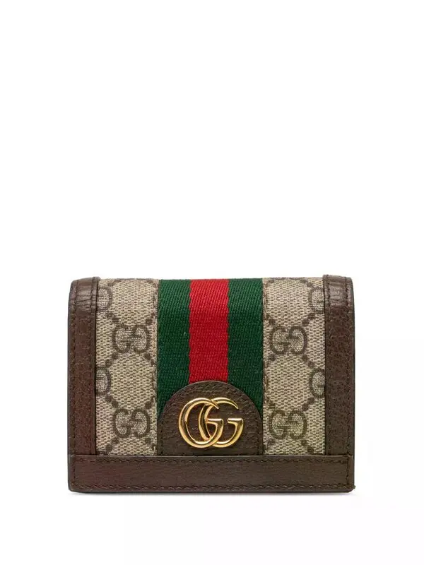 Gucci 2016-2026 Gg Supreme Web Ophidia Wallet Small Wallets