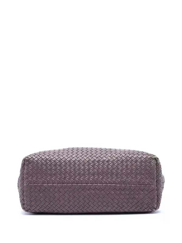 Bottega Veneta Limited Edition Medium Lambskin Intreccio Cabat Tote Bag - Purple
