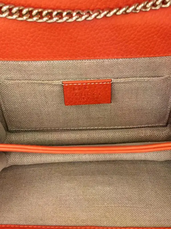 Gucci Calfskin Leather Interlocking G Crossbody Bag
