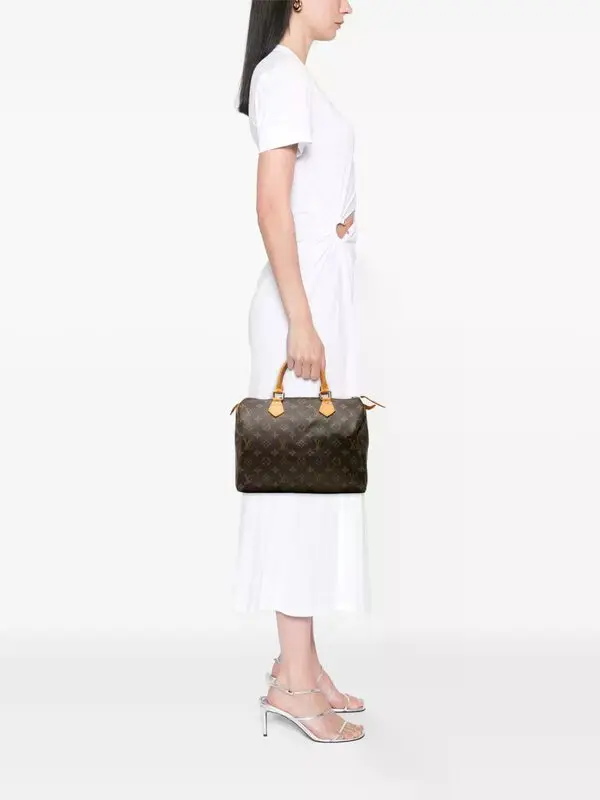 LOUIS VUITTON Monogram Speedy 30 Boston Bag - Brown