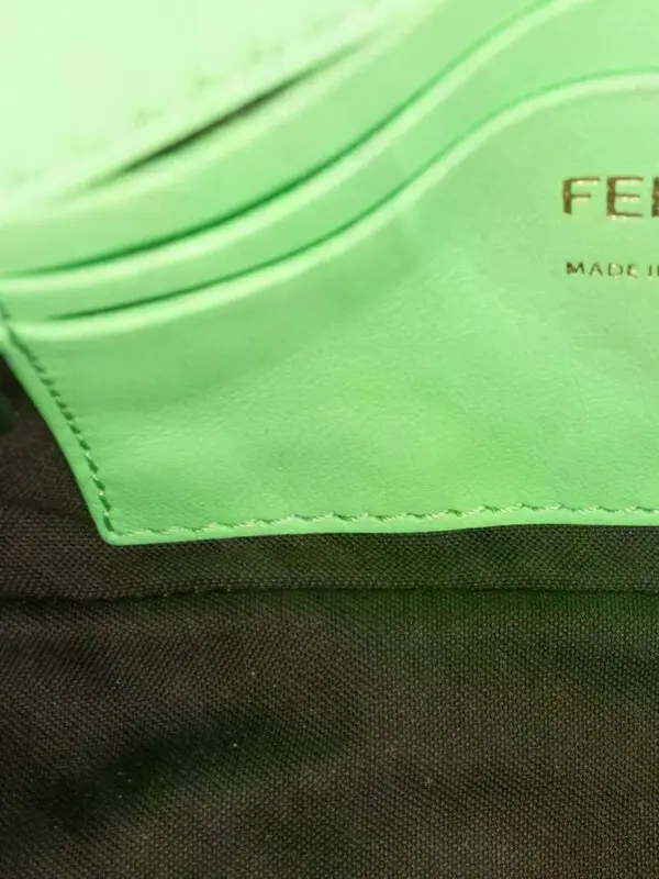 Fendi Mini Zucca Embossed Leather Baguette Satchel
