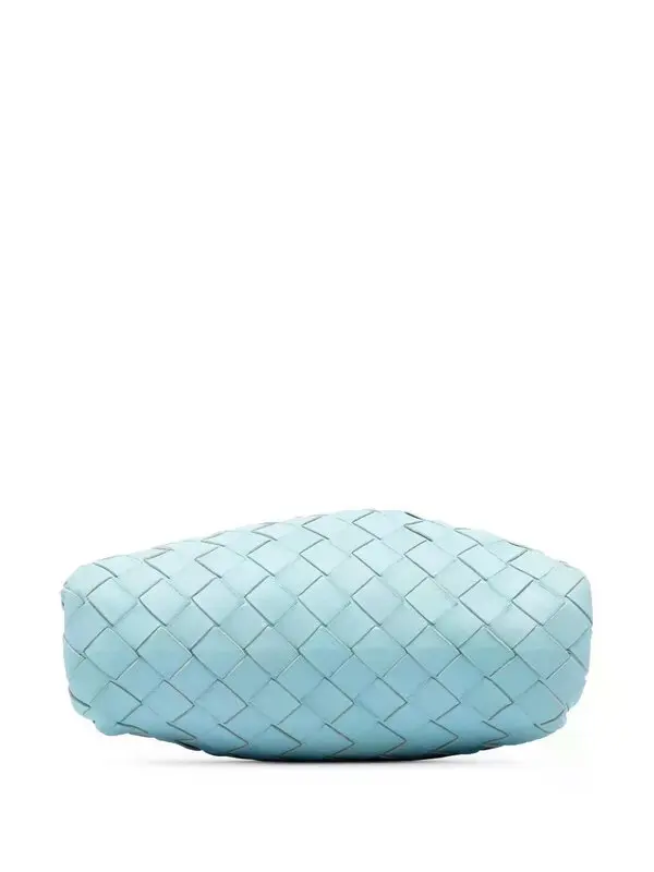 Bottega Veneta Nappa Intrecciato Mini Pouch Crossbody Bag - Blue