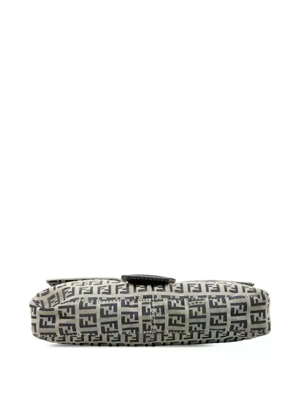 Fendi Zucchino Canvas Baguette Shoulder Bag