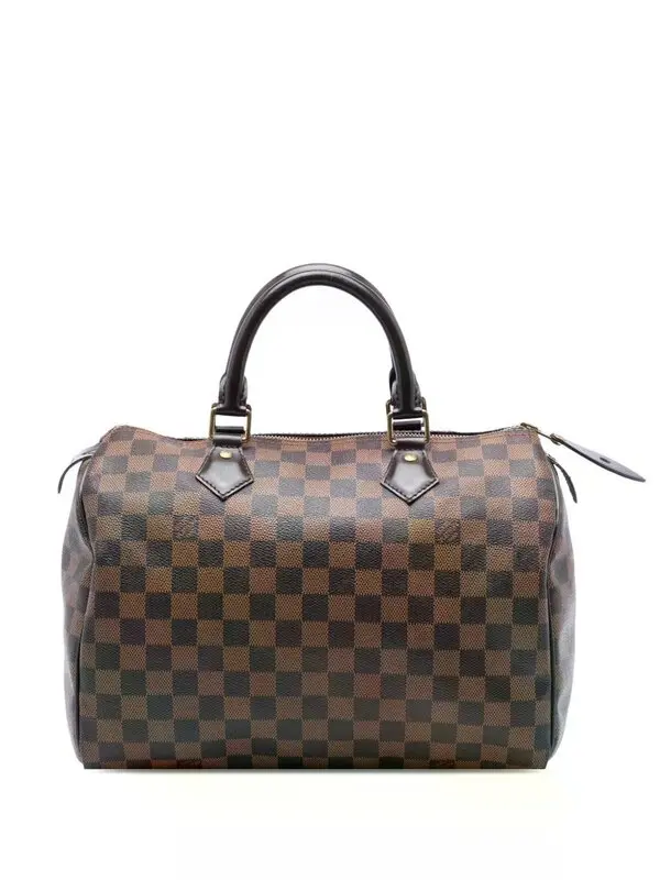 LOUIS VUITTON Damier Ebene Speedy 30 Boston Bag