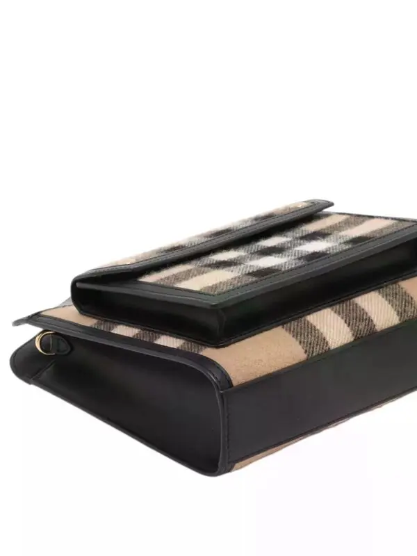 Burberry Mini Exploded Check Wool Pocket Satchel