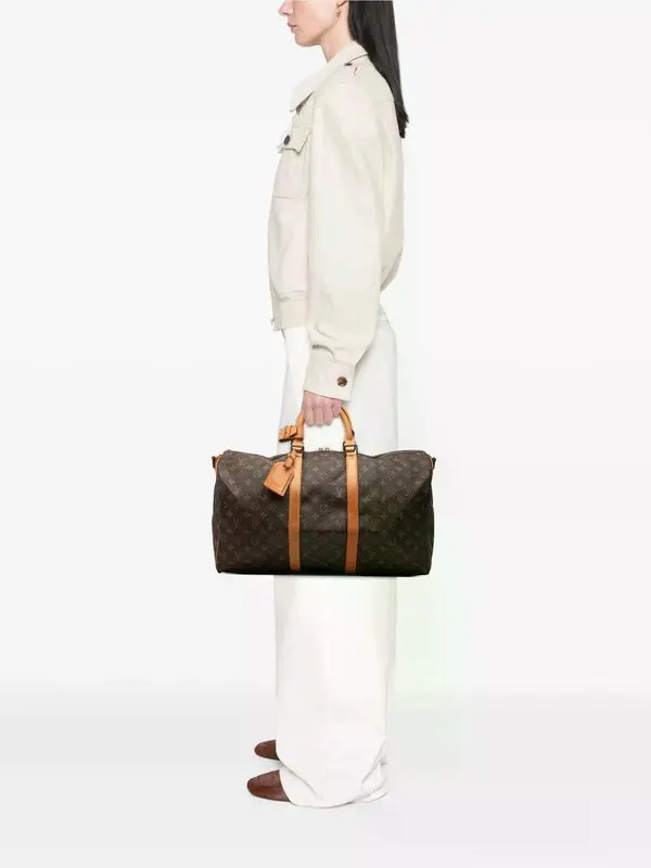 LOUIS VUITTON Keepall Bandouliere 50 Travel Bag - Brown